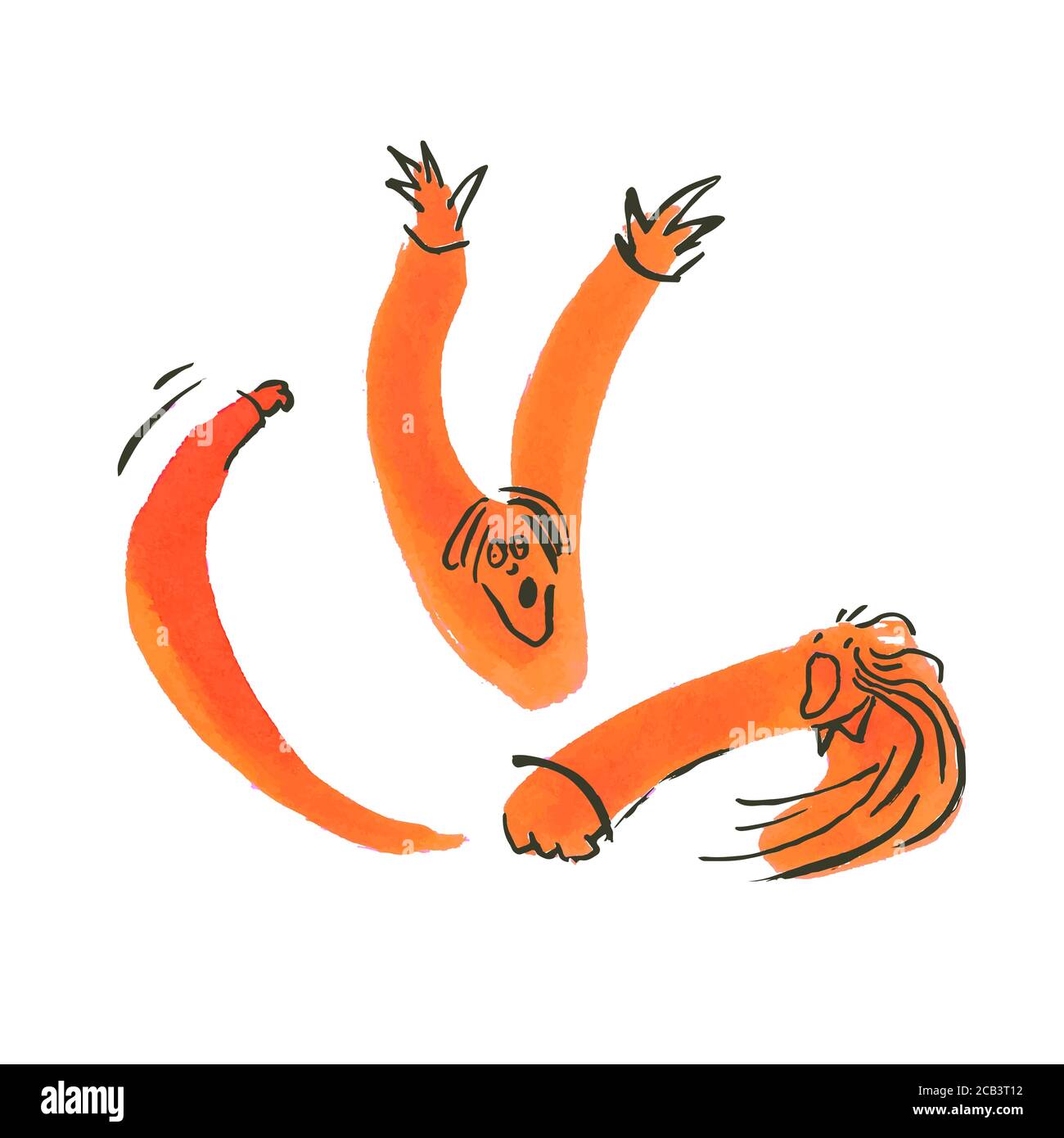 Cartoon fight hi-res stock photography and images - Alamy