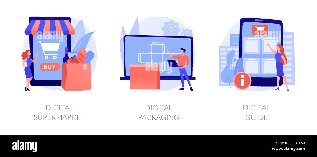 Online services abstract concept vector illustrations Stock Vector ...