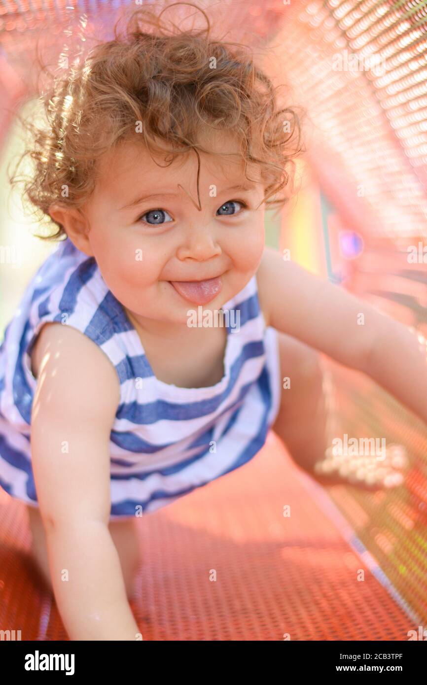 Curly hair baby hi-res stock photography and images - Alamy