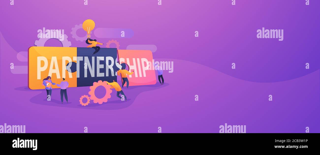 Partnership concept banner header Stock Vector Image & Art - Alamy