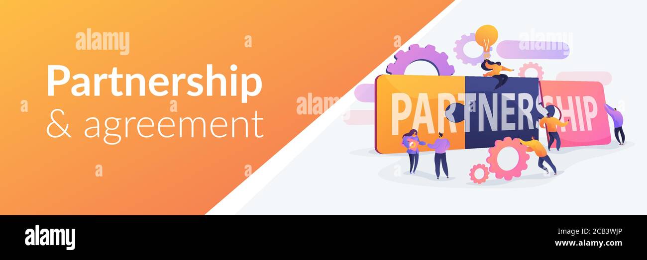 Partnership concept banner header Stock Vector Image & Art - Alamy