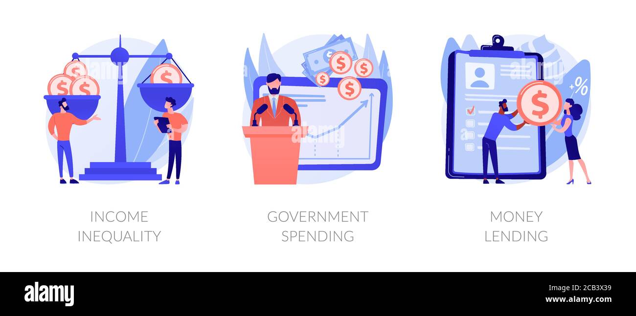 Money distribution abstract concept vector illustrations Stock Vector ...