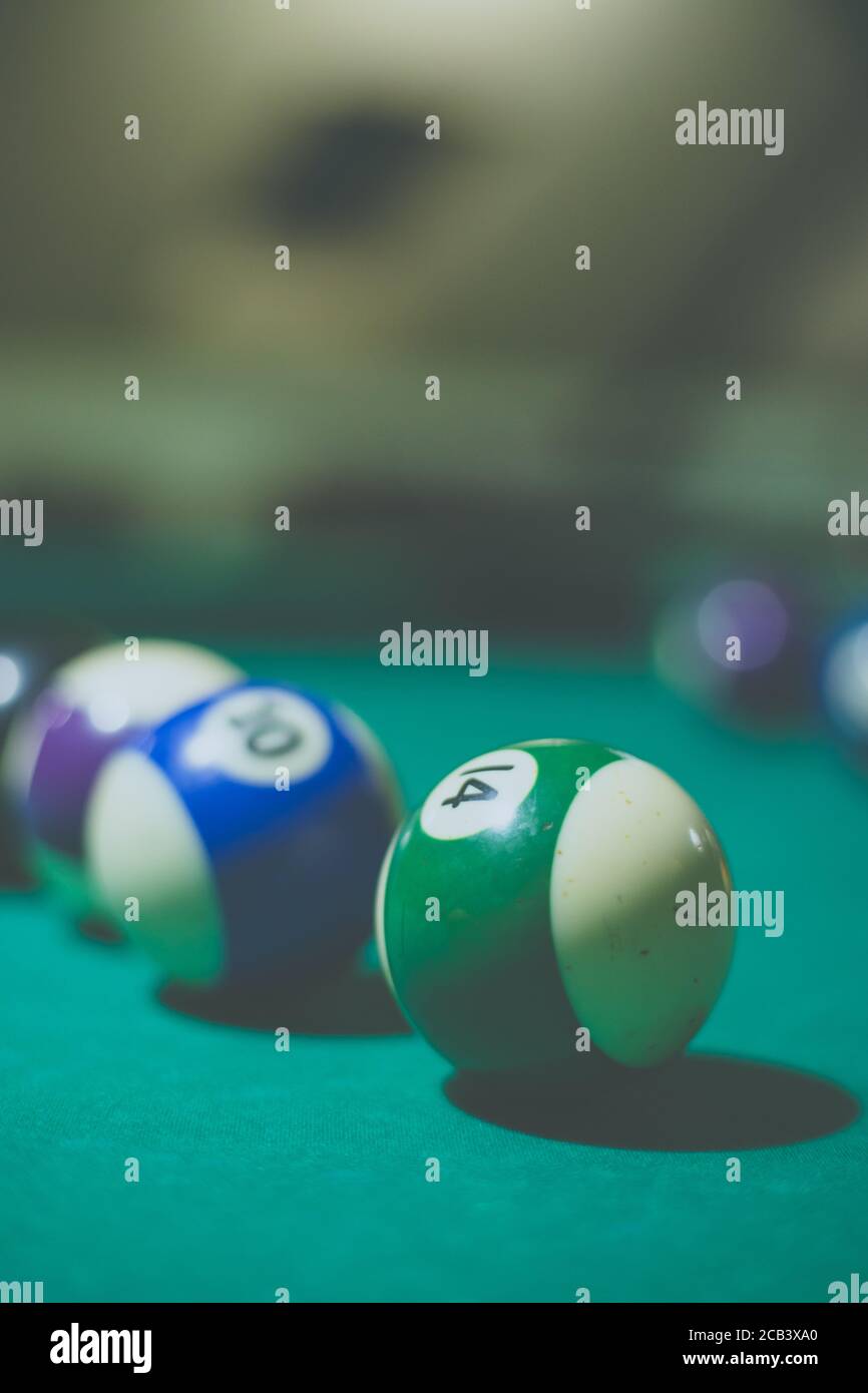 Vintage pool table hi-res stock photography and images - Alamy