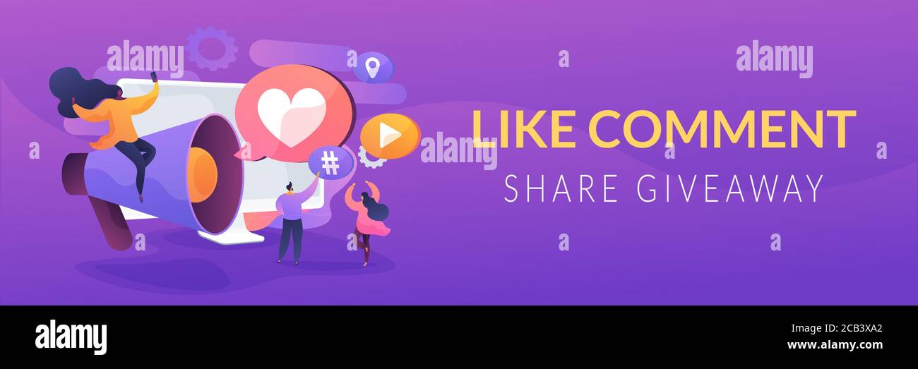 Social network promotion concept banner header Stock Vector Image & Art ...