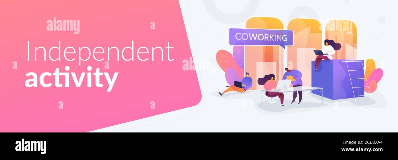 Coworking concept banner header Stock Vector Image & Art - Alamy