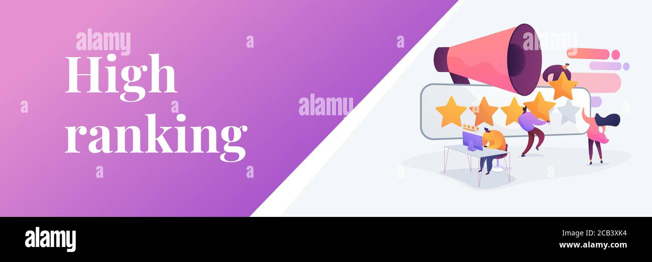 Rating concept banner header Stock Vector Image & Art - Alamy