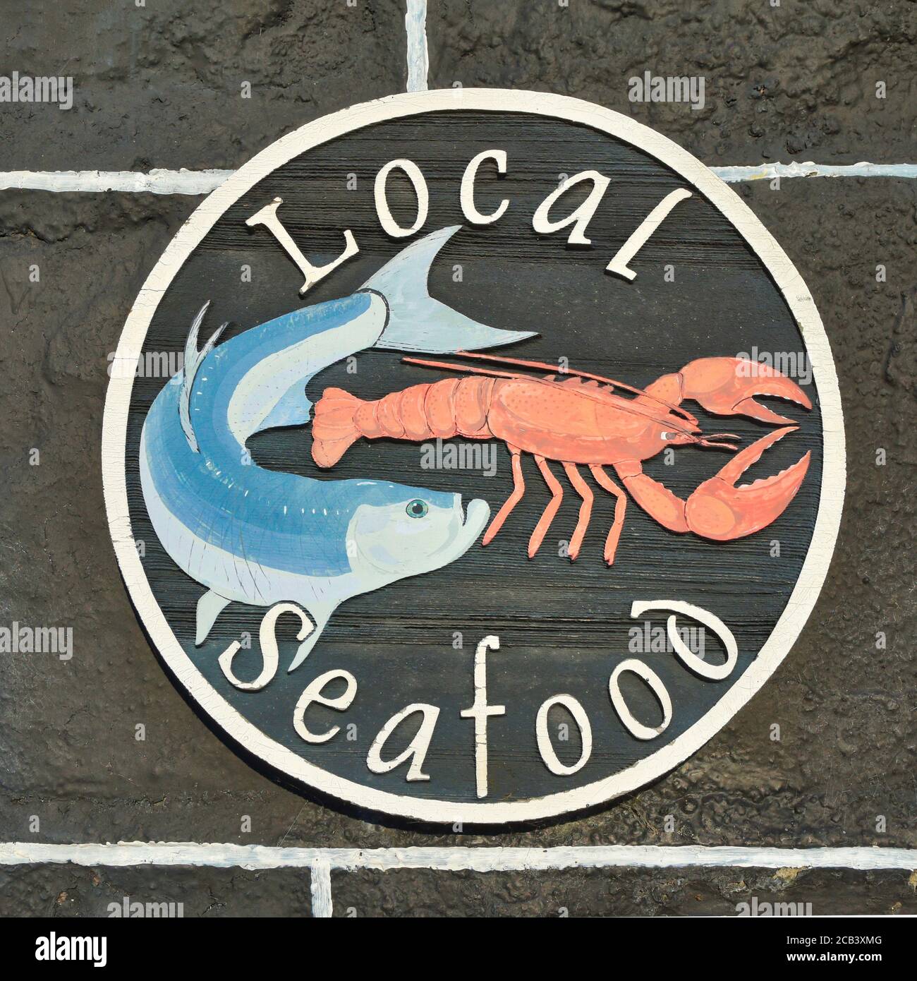 Seafood sign hi-res stock photography and images - Alamy