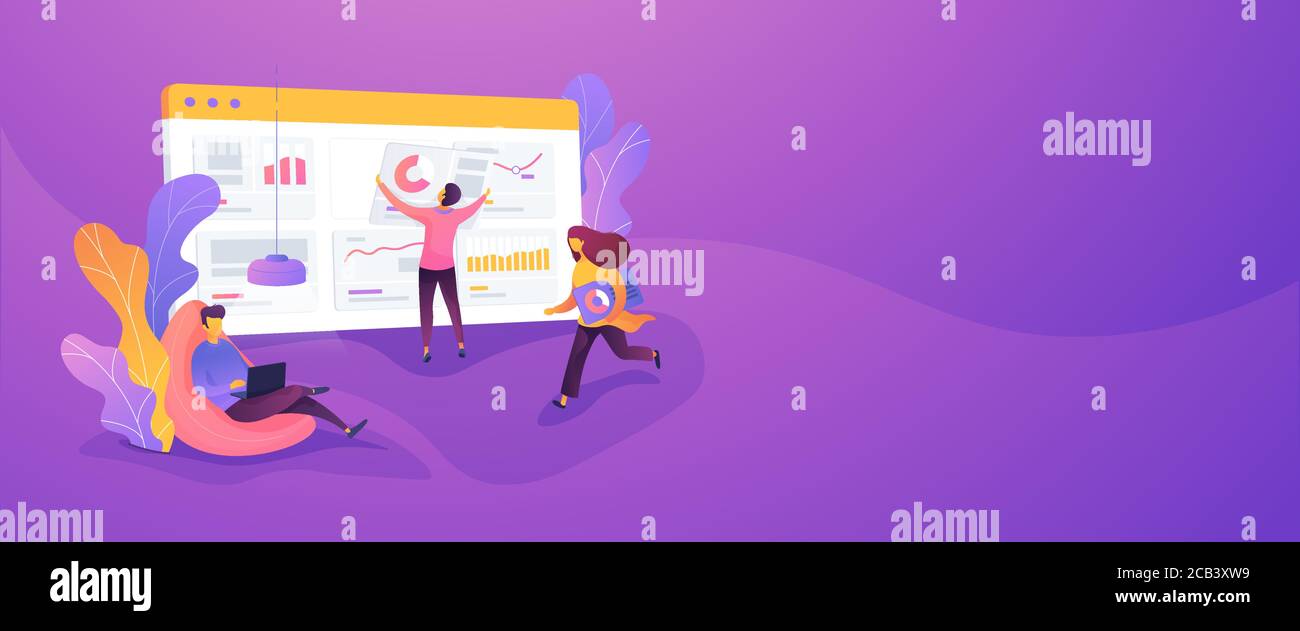 Workflow web banner concept Stock Vector Image & Art - Alamy