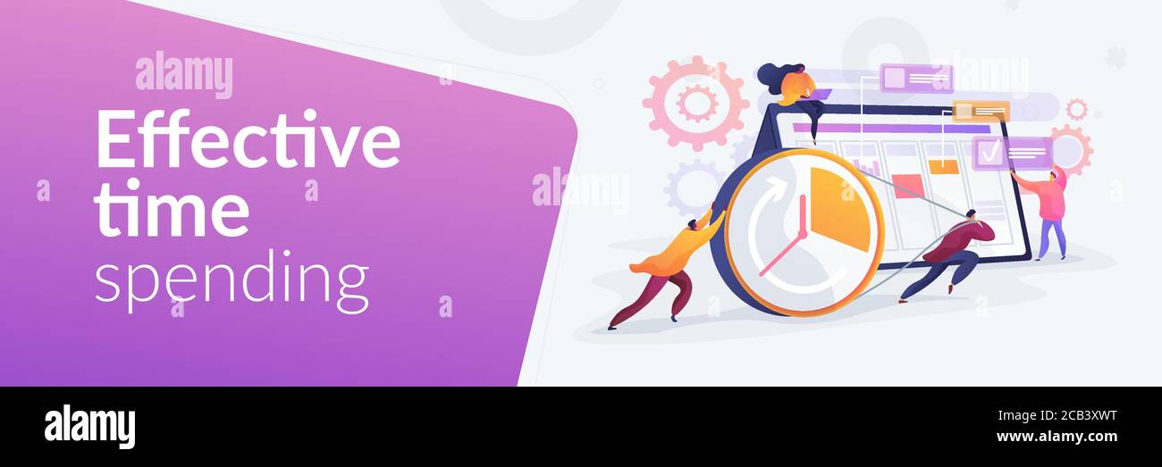 Time management horizontal Stock Vector Images - Alamy