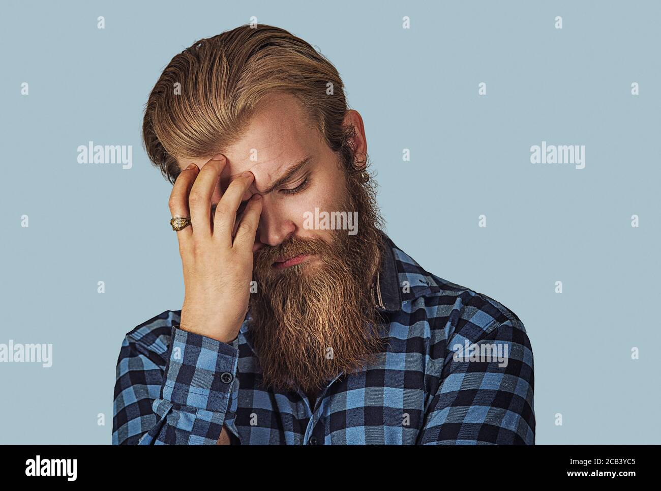 Hand On Head Pose High Resolution Stock Photography and Images - Alamy