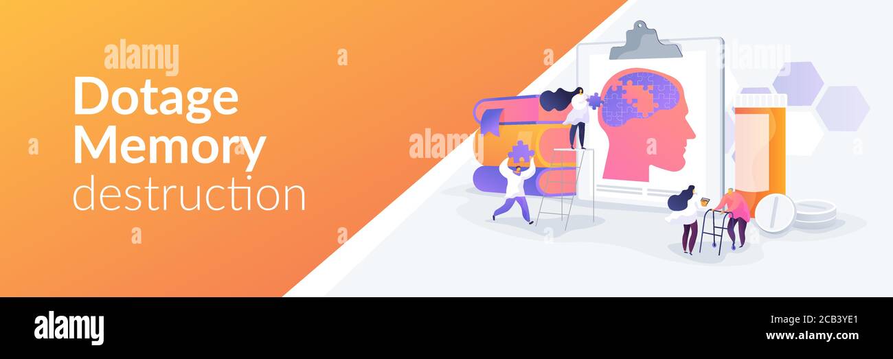 Alzheimer disease concept banner header Stock Vector Image & Art - Alamy