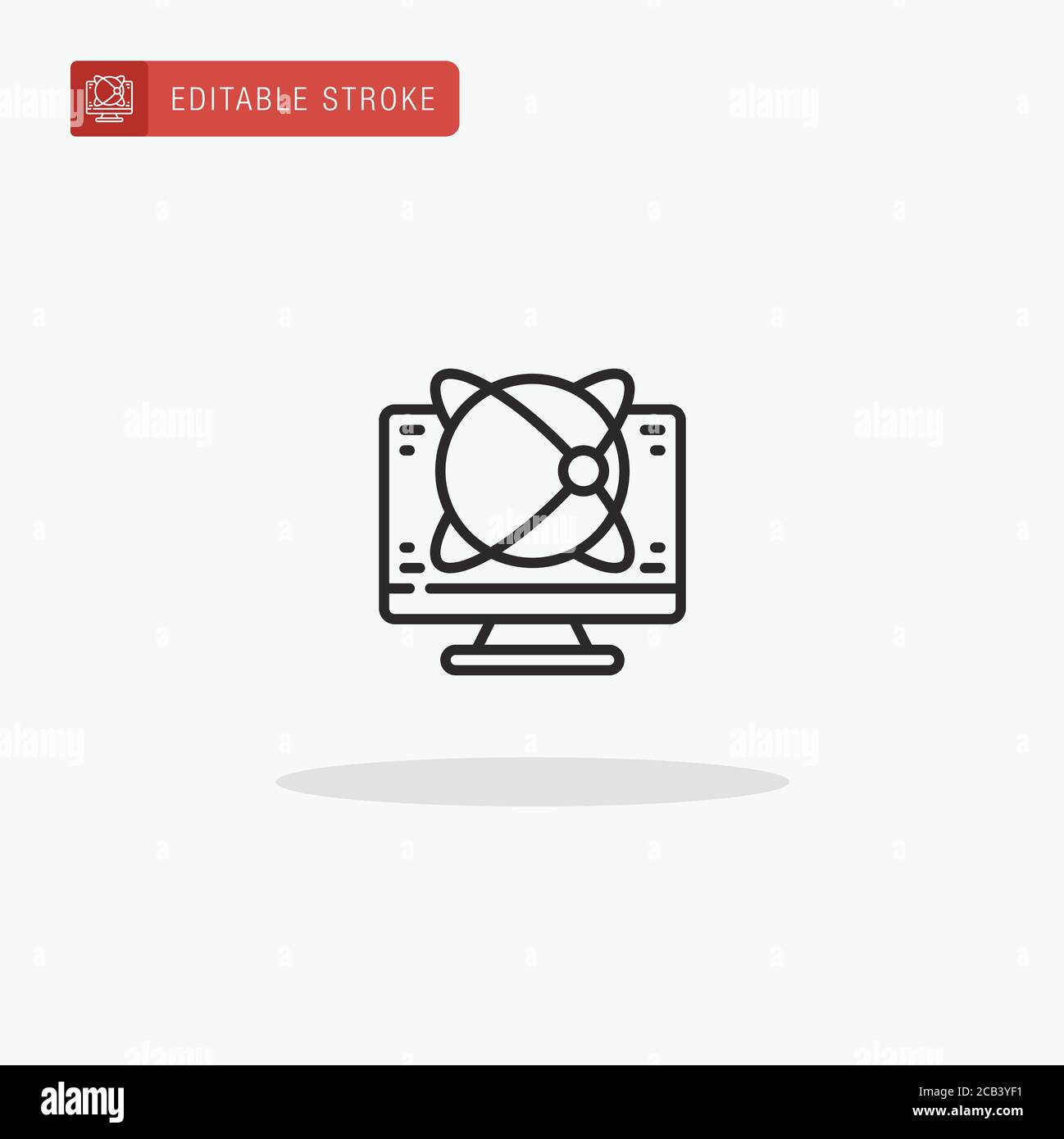 Desktop icon vector. Desktop icon for presentation Stock Vector Image ...