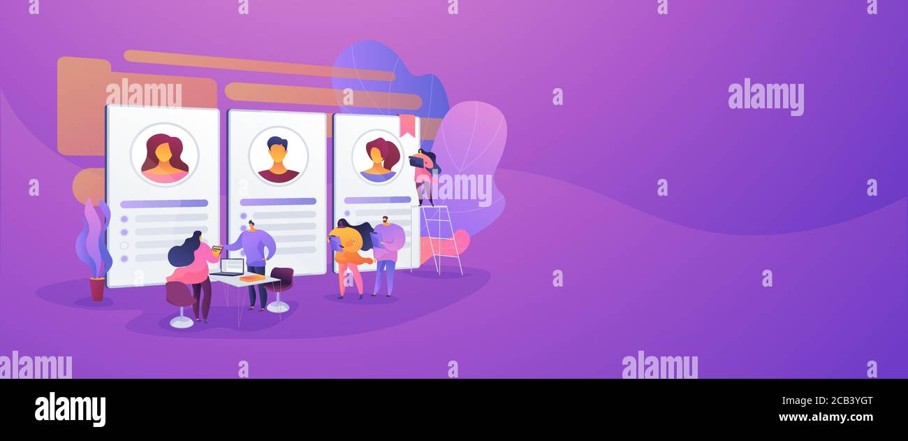 Job interview concept banner header Stock Vector Image & Art - Alamy