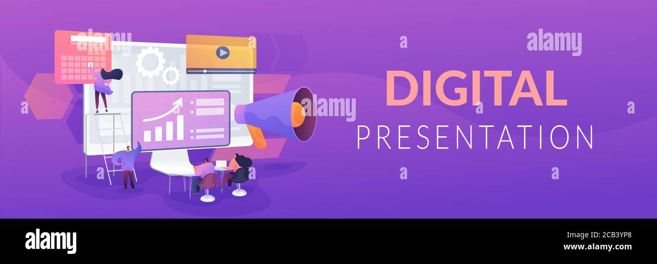 Digital presentation concept banner header Stock Vector Image & Art - Alamy