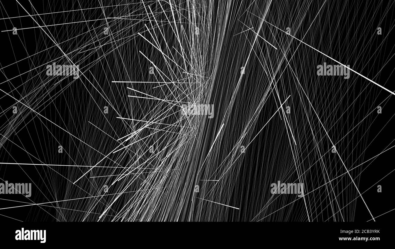 3D rendering of futuristic abstract grayscale lines Stock Photo - Alamy