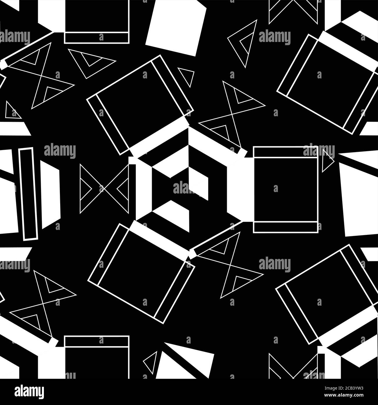 Abstract geometric vector pattern with dynamic rythmic shapes Stock ...