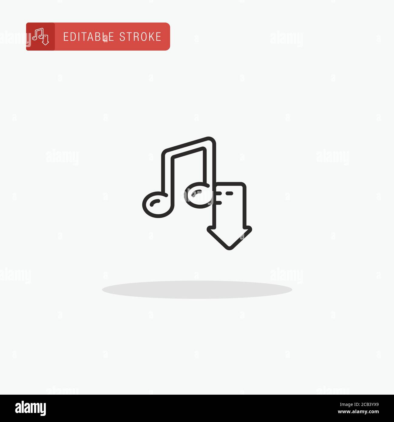 Musical Note icon vector. Musical Note icon for presentation Stock ...