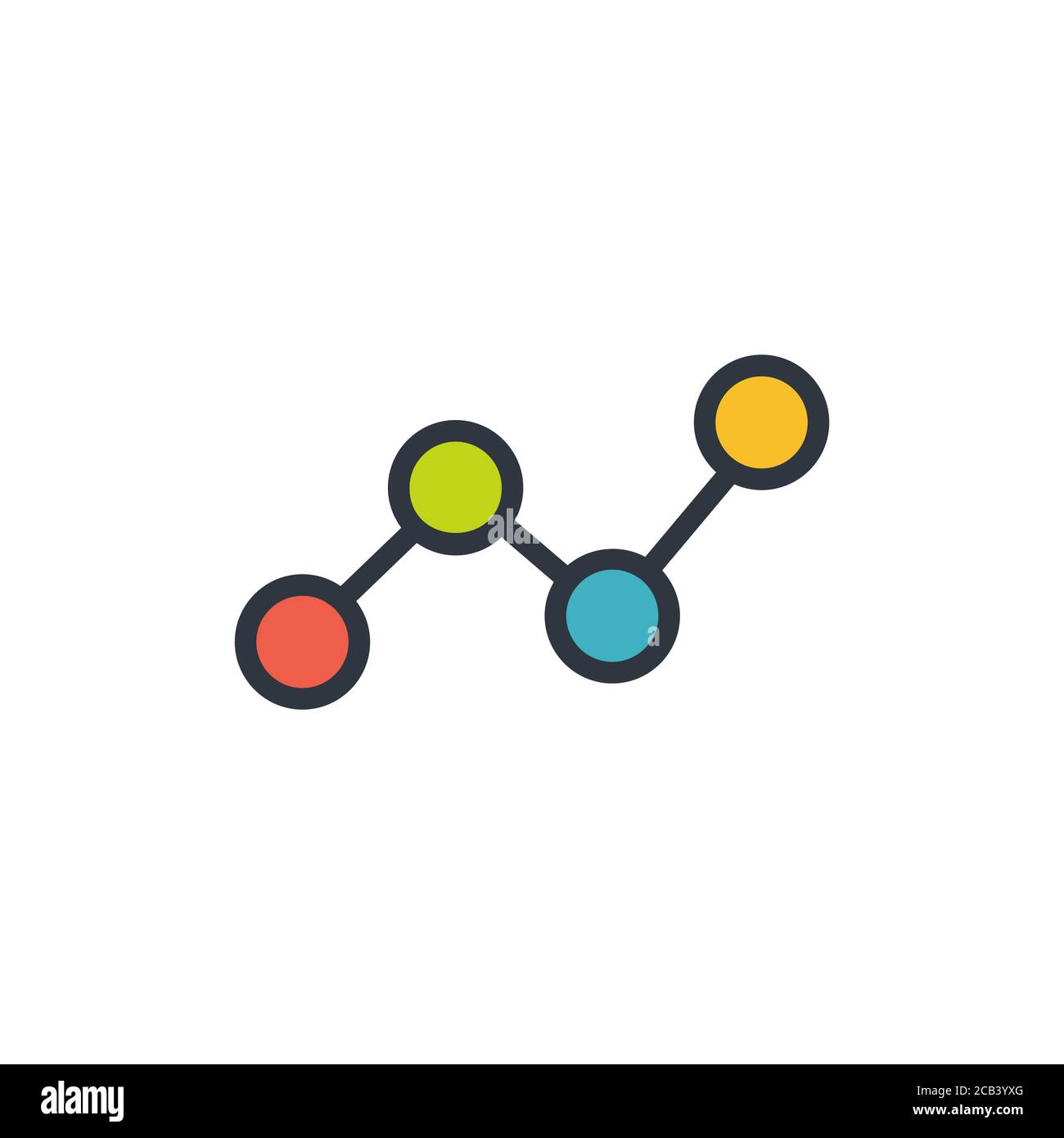 Dots graph icon. business diagram chart symbol. Stock vector ...