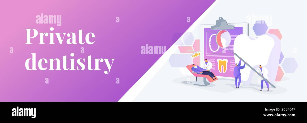 Private dentistry concept banner header Stock Vector Image & Art - Alamy