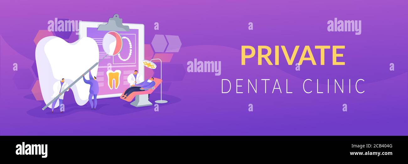 Private dentistry concept banner header Stock Vector Image & Art - Alamy