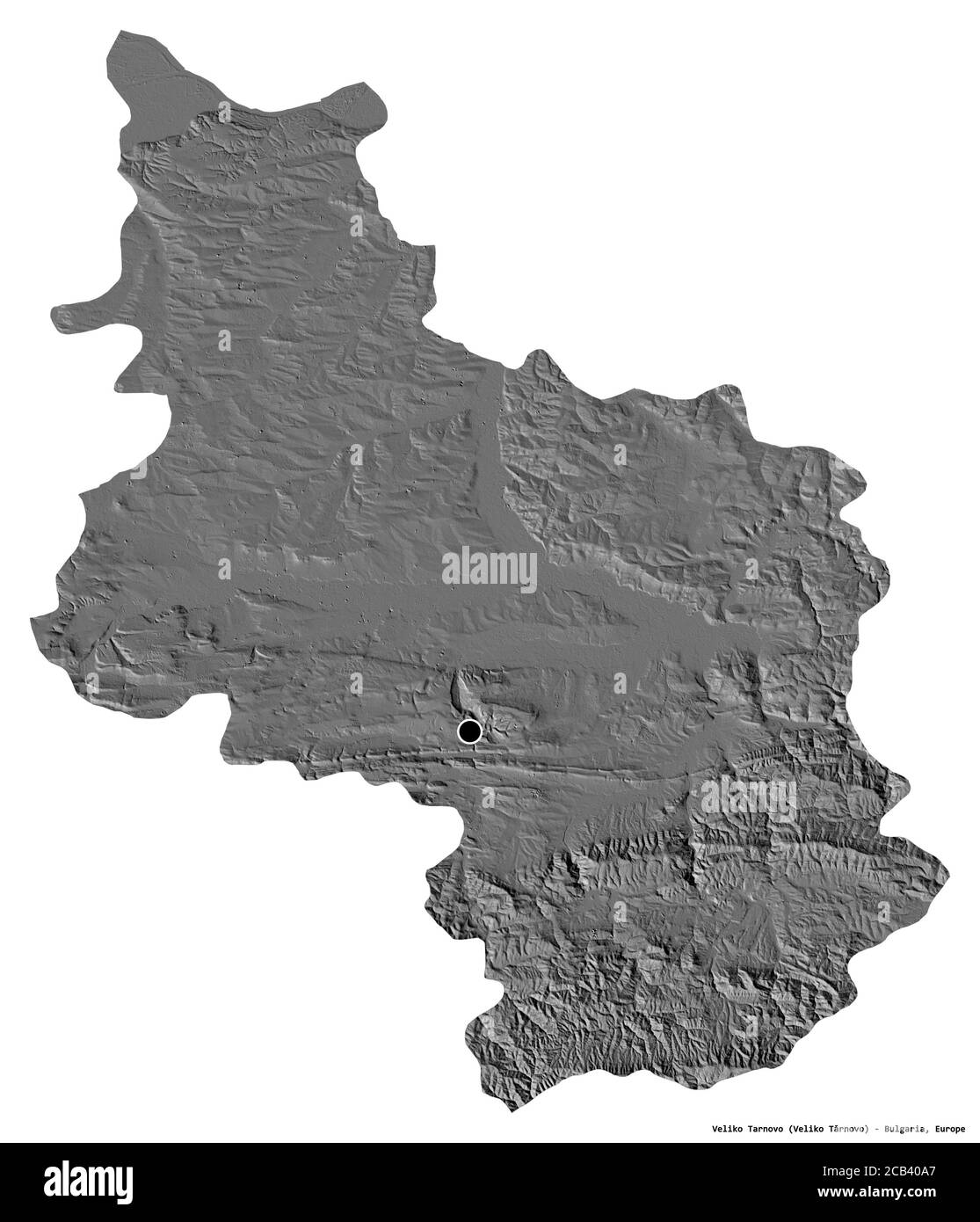 Shape of Veliko Tarnovo, province of Bulgaria, with its capital ...