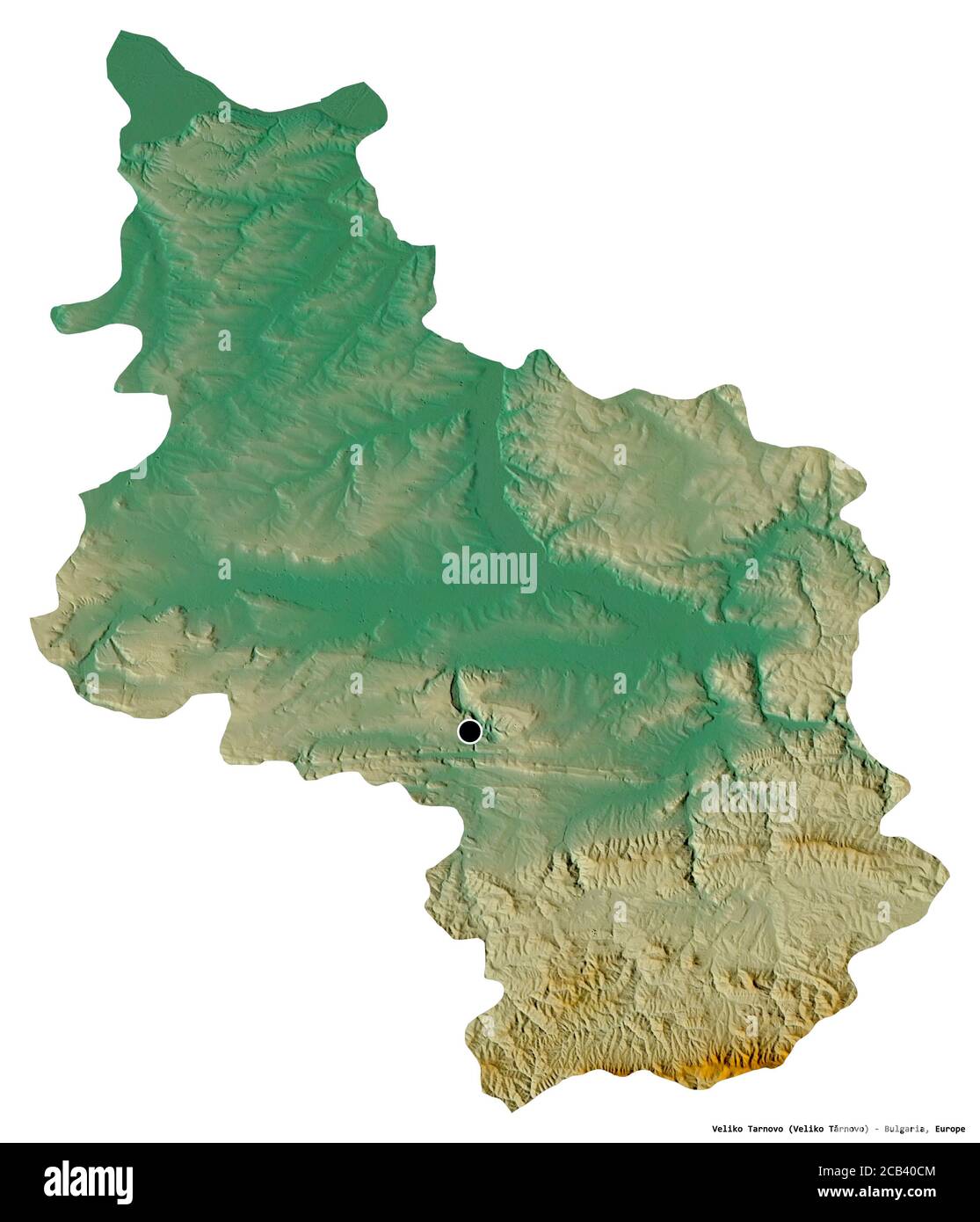 Shape of Veliko Tarnovo, province of Bulgaria, with its capital ...
