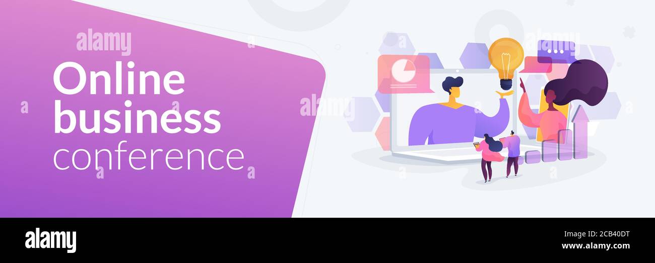 Online conference concept banner header Stock Vector Image & Art - Alamy