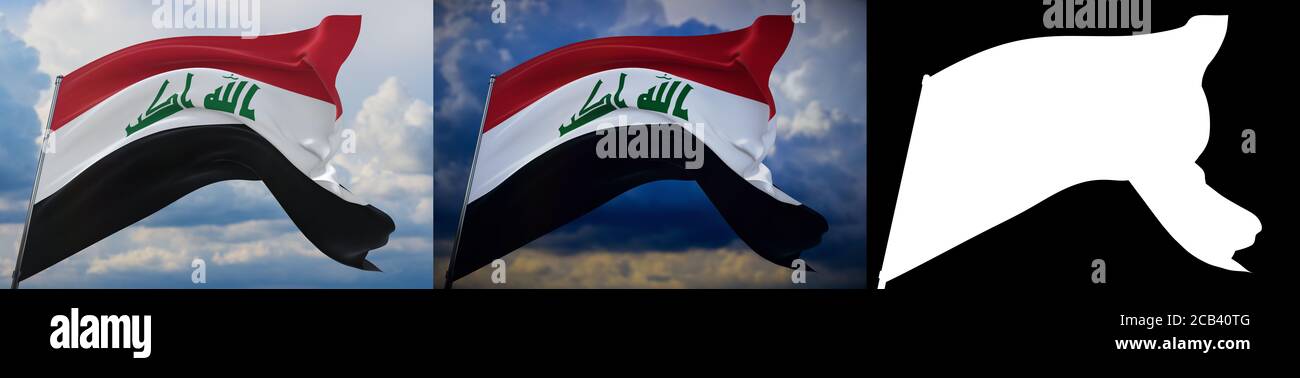 Background with flag of Iraq Stock Photo - Alamy
