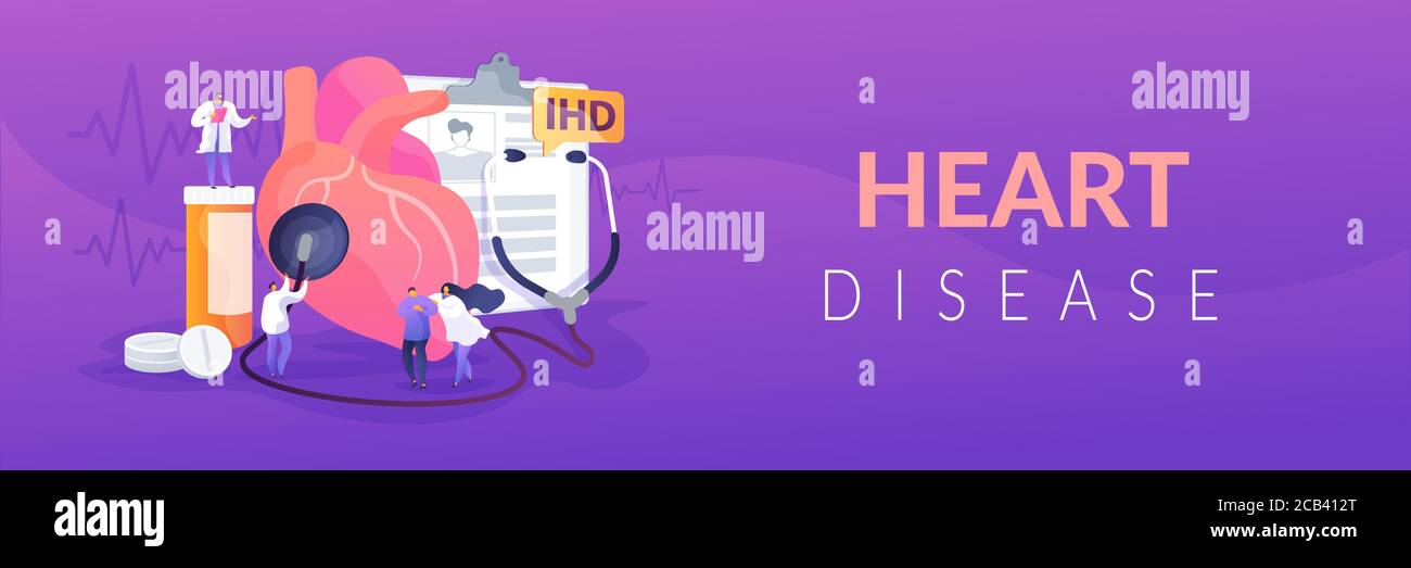 Ischemic heart disease concept banner header Stock Vector Image & Art ...