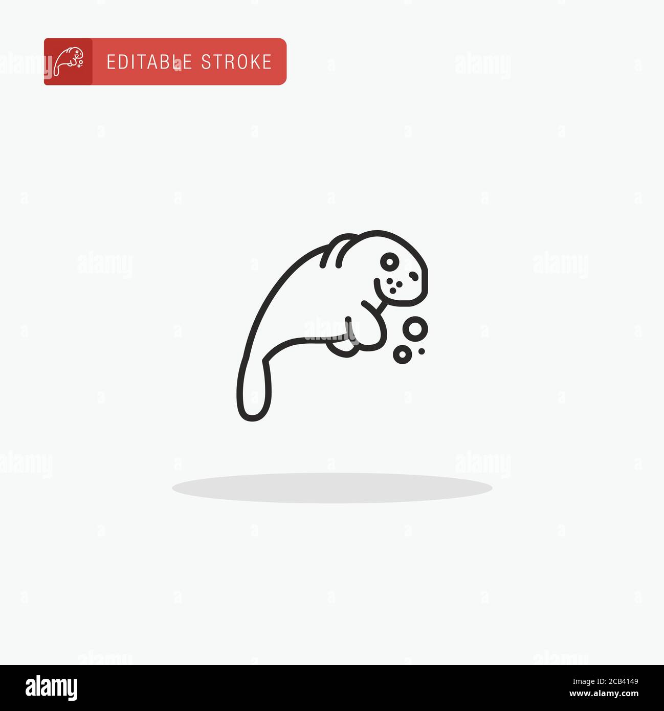 Manatee icon vector. Manatee icon for presentation Stock Vector Image ...