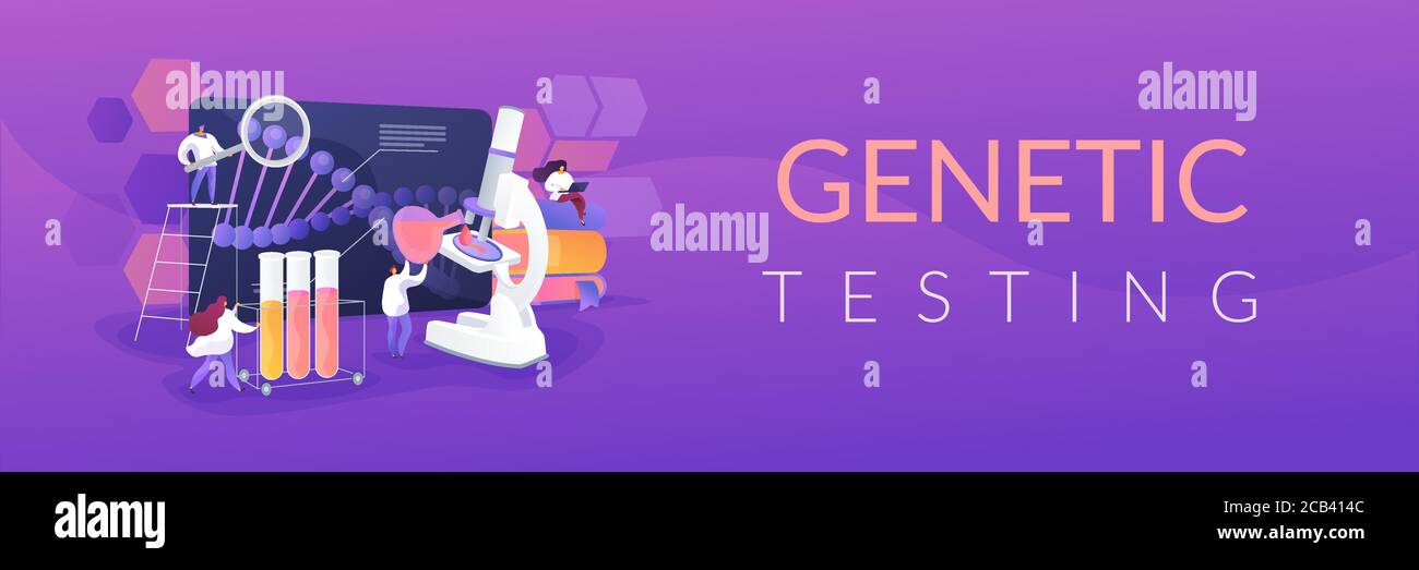 Genetic testing concept banner header Stock Vector Image & Art - Alamy