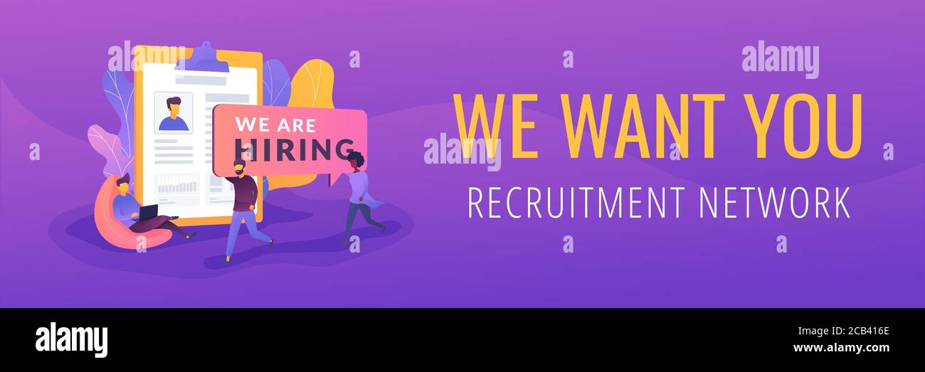 Recruitment agency web banner concept Stock Vector Image & Art - Alamy