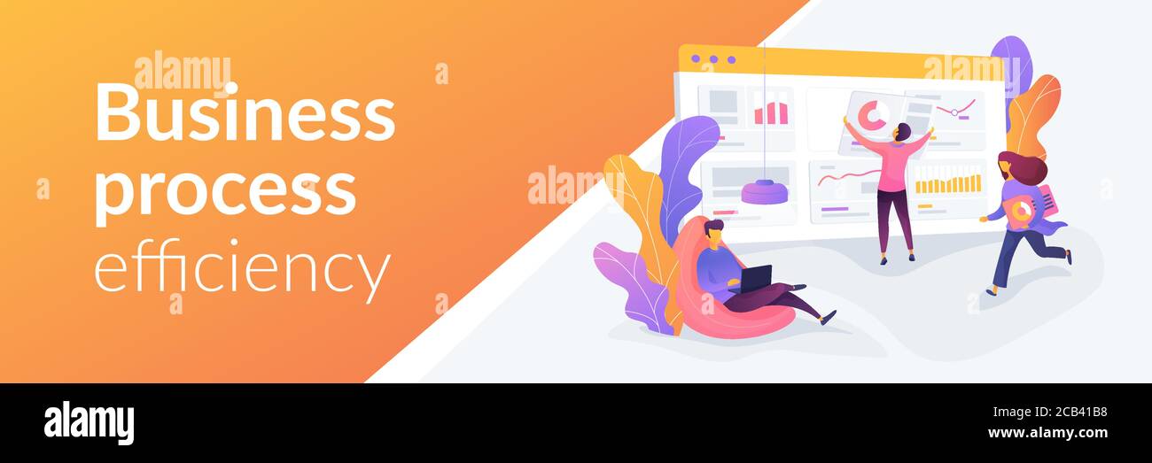 Workflow web banner concept Stock Vector Image & Art - Alamy