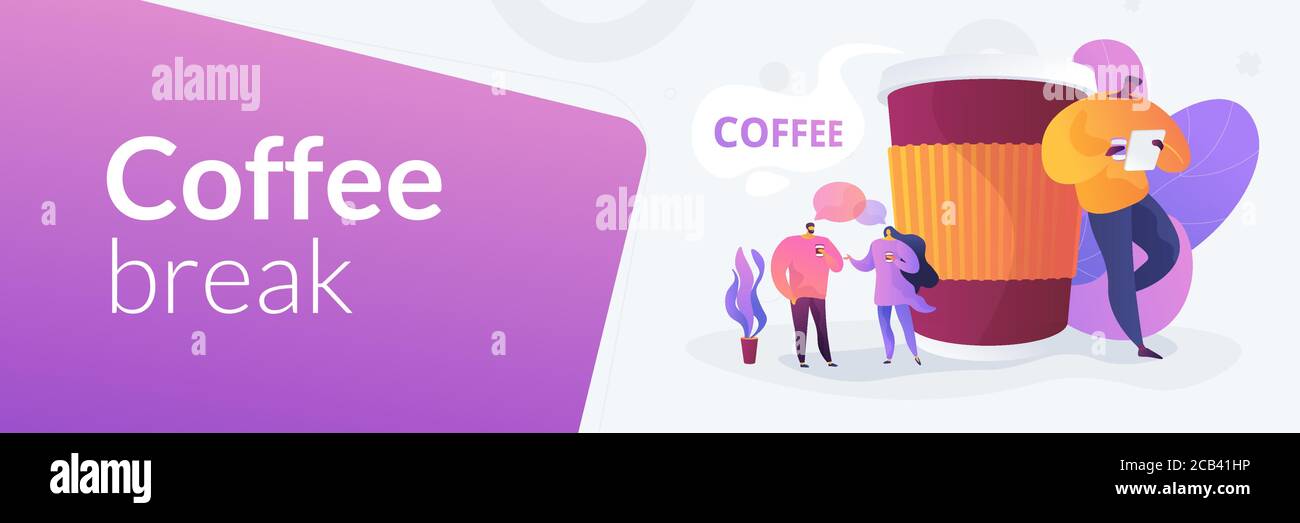 Coffee break concept banner header Stock Vector Image & Art - Alamy