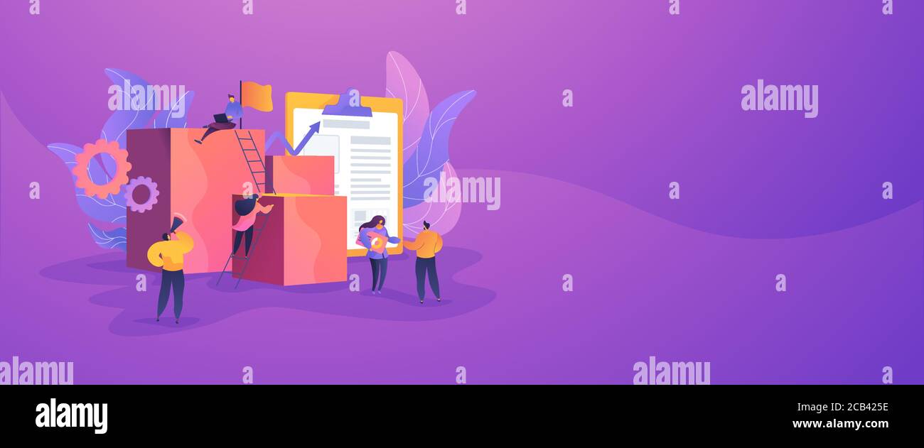 Project management web banner concept Stock Vector Image & Art - Alamy