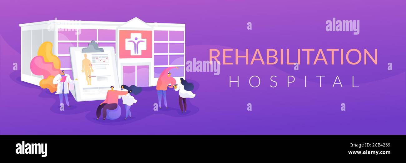 Rehabilitation center concept banner header Stock Vector Image & Art ...