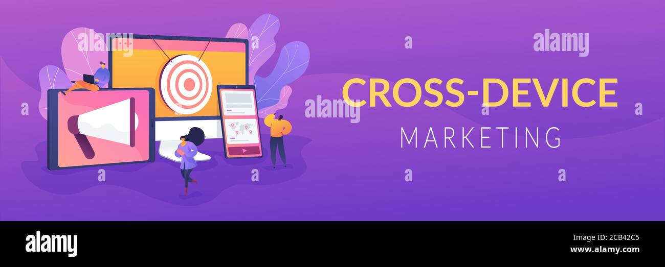 Multi device targeting web banner concept Stock Vector Image & Art - Alamy