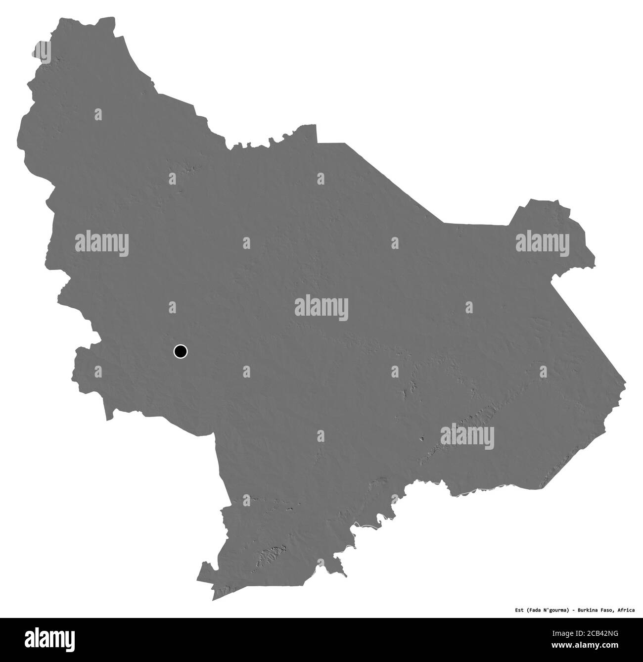 Shape of Est, region of Burkina Faso, with its capital isolated on ...