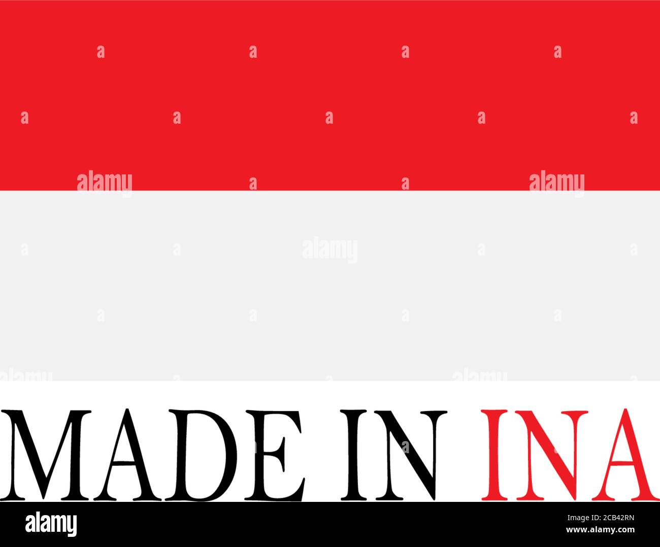 Made in Indonesia, Indonesian flag icon logo vector template Stock ...