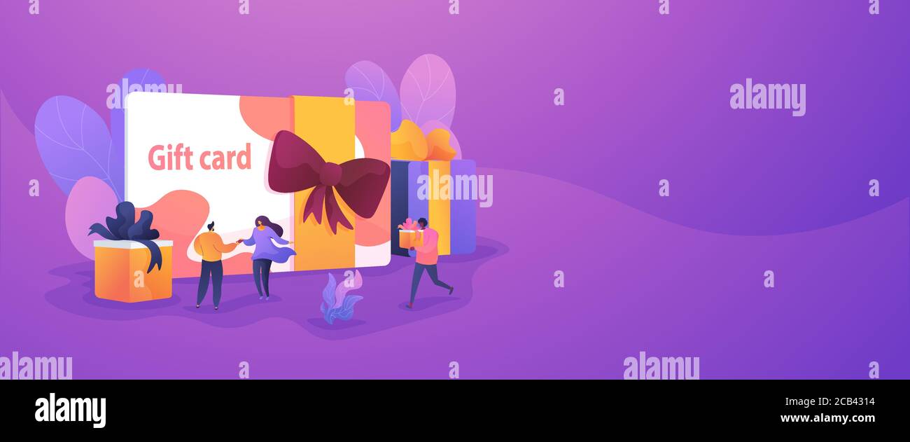 Gift card web banner concept Stock Vector Image & Art - Alamy