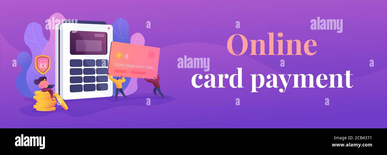 Debit card web banner concept Stock Vector Image & Art - Alamy