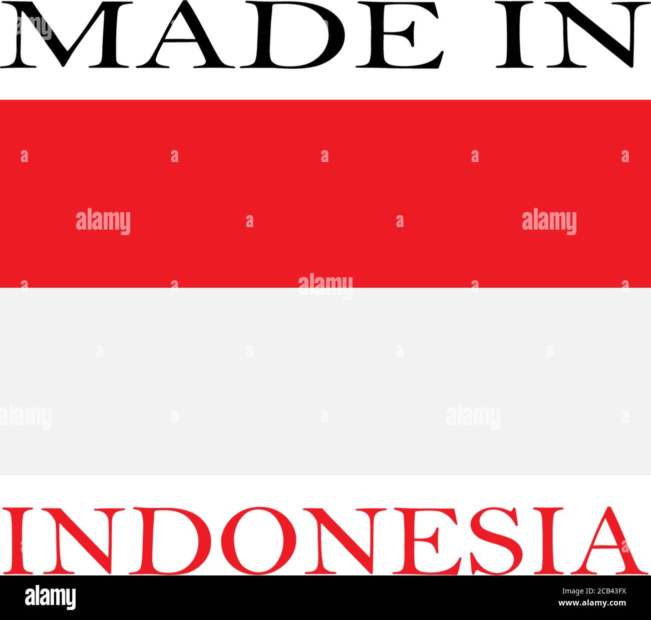 Made in Indonesia, Indonesian flag icon logo vector template Stock ...