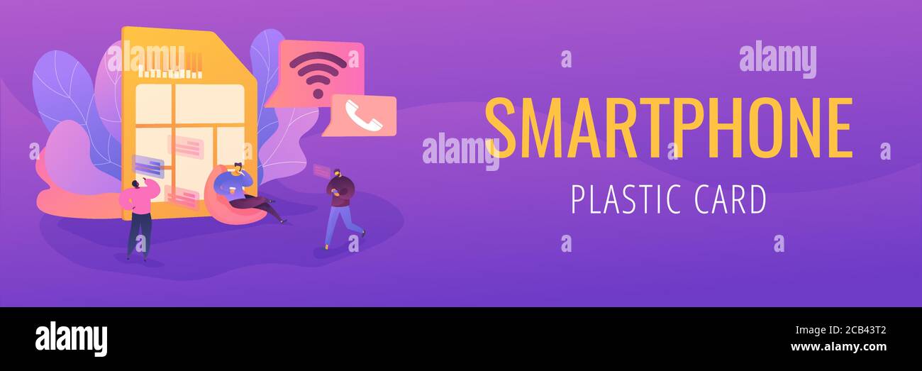 Mobile phones card web banner concept Stock Vector Image & Art - Alamy