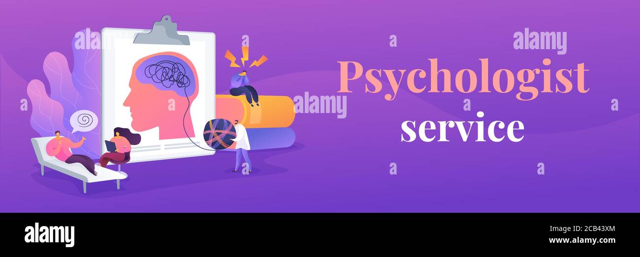 Psychologist service concept banner header Stock Vector Image & Art - Alamy