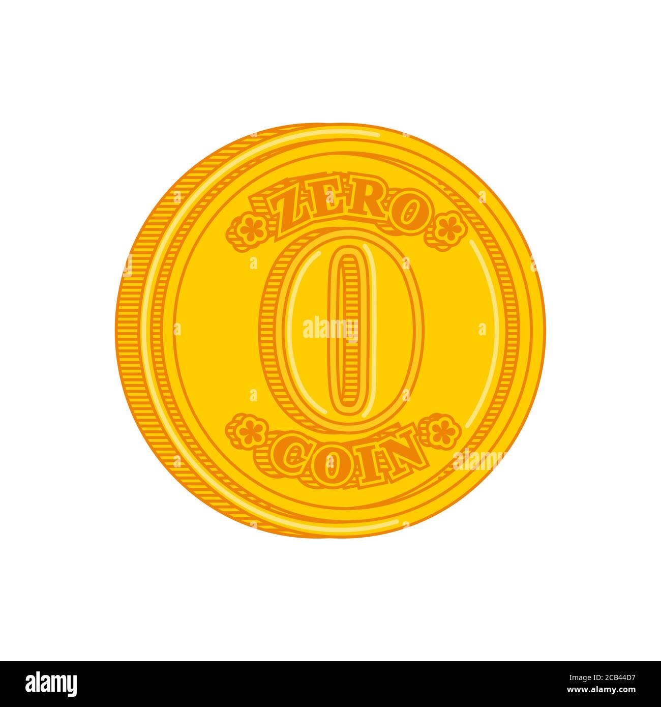 Zero coin. Nothing Alternative Coin. Monetary system concept Stock ...