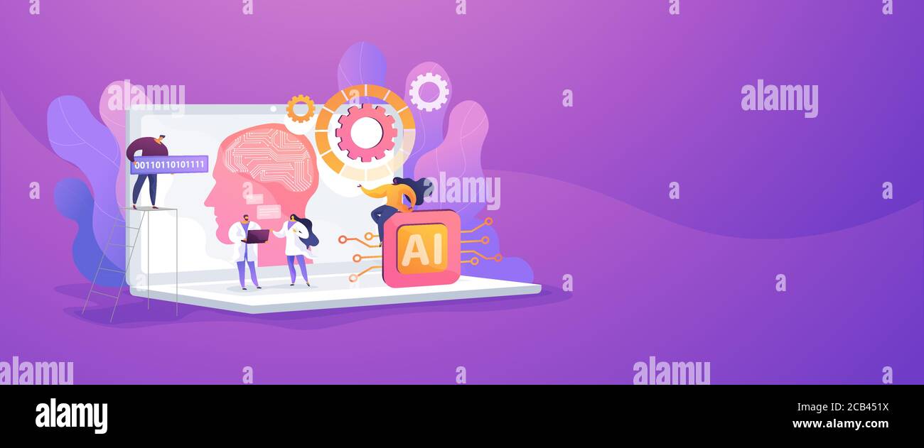Artificial intelligence web banner concept Stock Vector Image & Art - Alamy