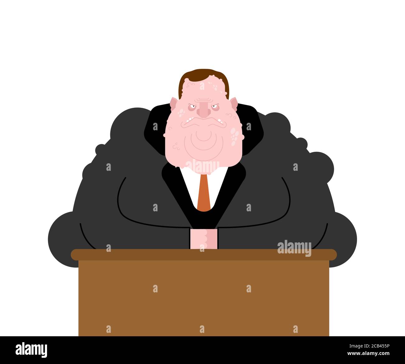Fat nasty boss. Sweaty vile boss. vector illustration Stock Vector ...