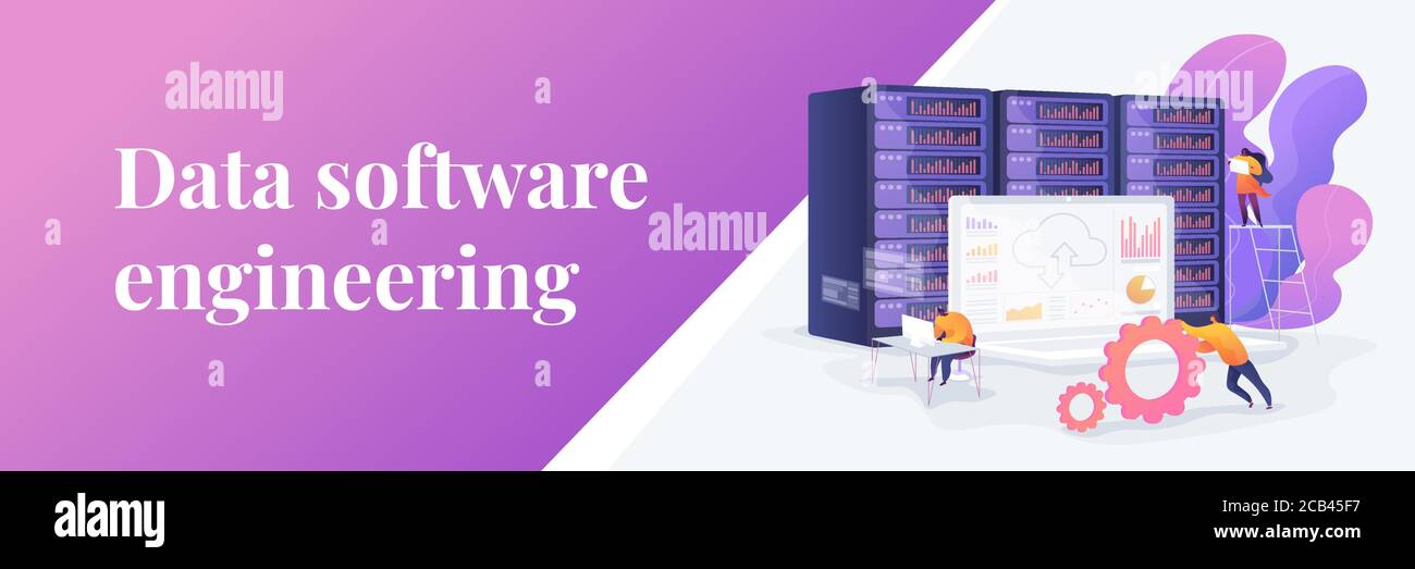 Big data developer web banner concept Stock Vector Image & Art - Alamy