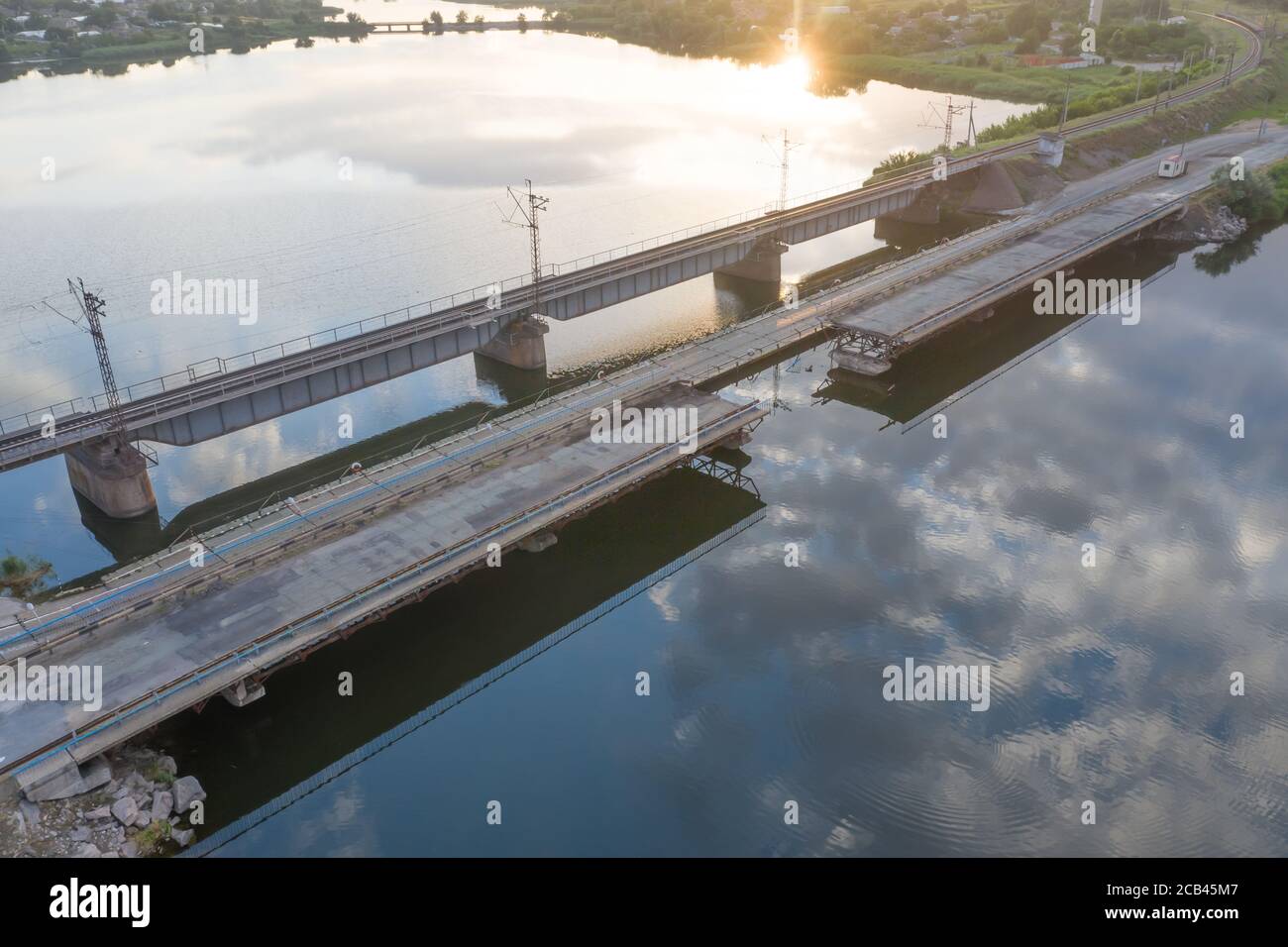 Old destroyed concrete bridge hi-res stock photography and images - Alamy
