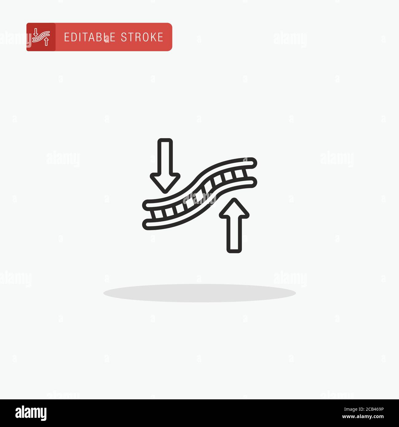 Fabric Elasticity icon vector. Fabric Elasticity icon for presentation ...